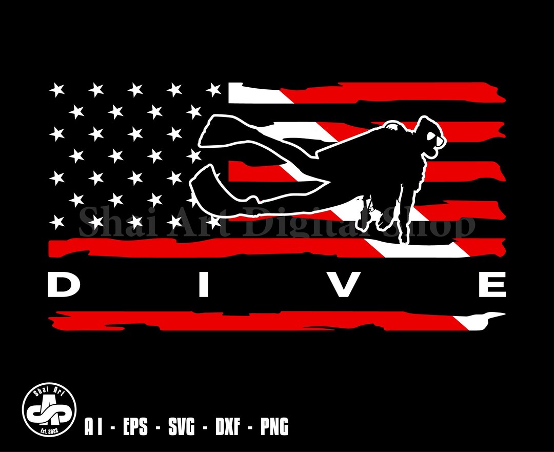 Scuba Diving Svg, Dive US Flag Svg, Svg, Png, Cricut, Dxf, Clipart, for ...