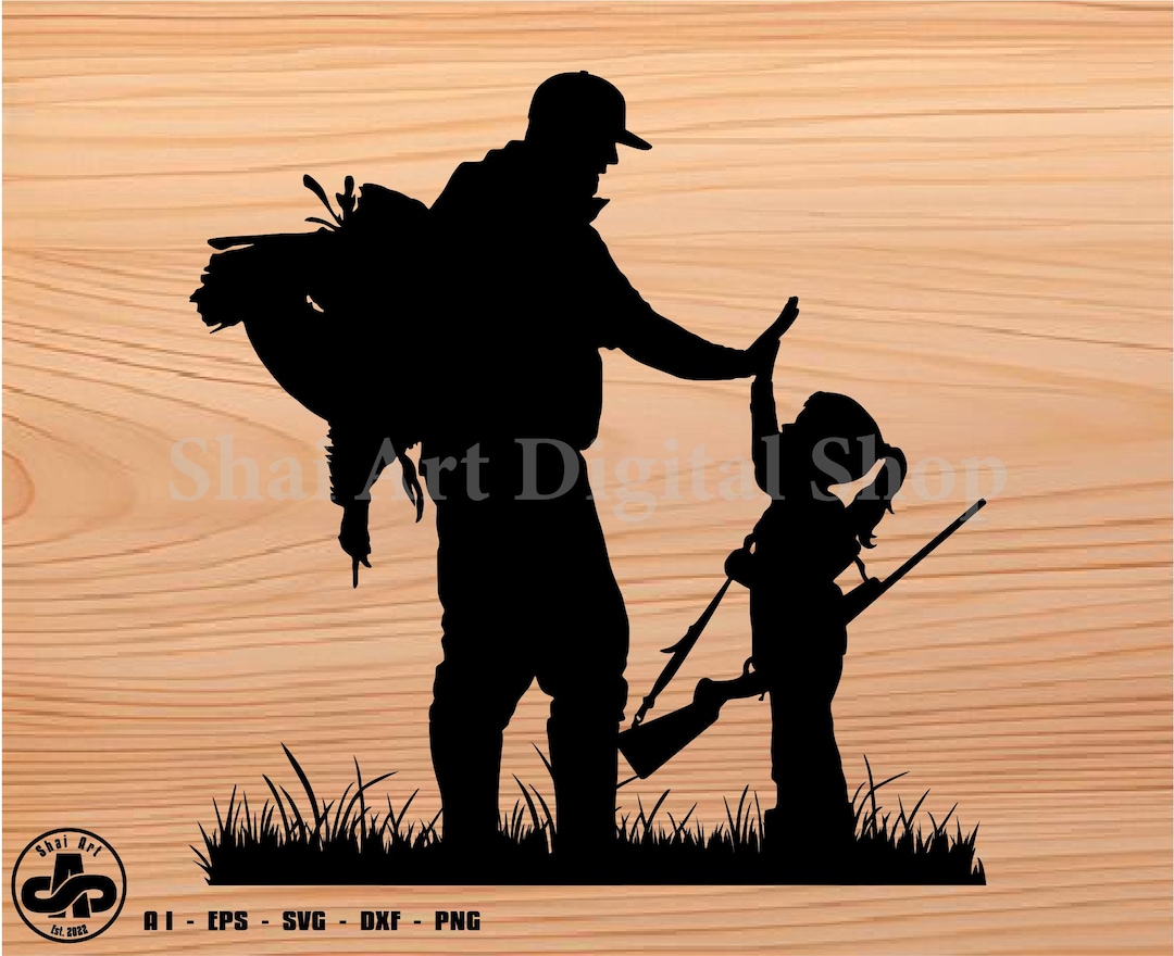 Father and Daughter Hunting Svg, Turkey Hunting Svg, Hunting Svg, Svg ...