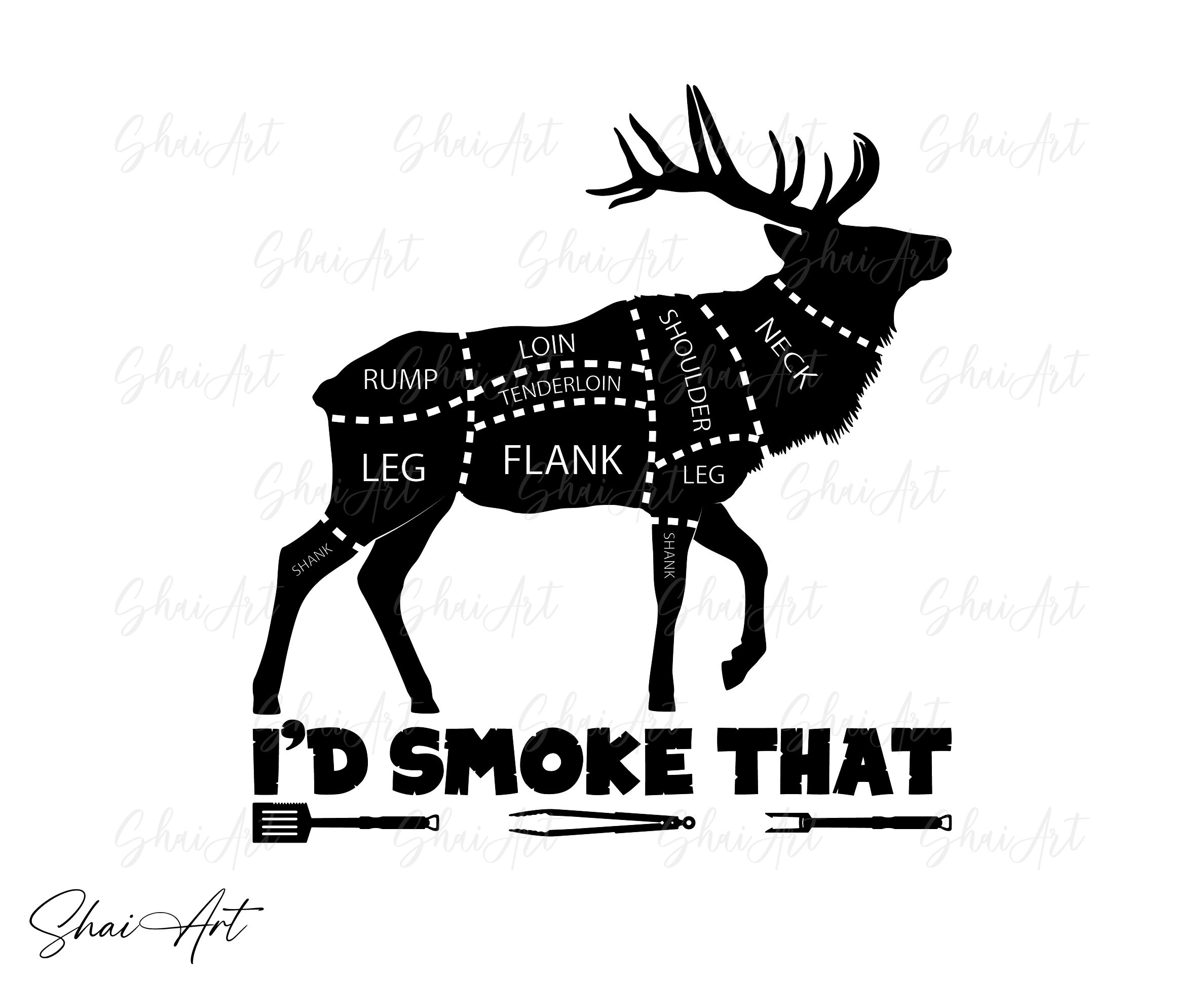 Deer I'd Smoke That Svg, Deer Svg, Deer Hunter Svg, Hunting Svg, Svg ...