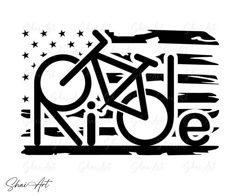 Bike Ride US Flag Svg, Bike Svg, Mtb Svg, Svg, Png, Cricut, Dxf ...