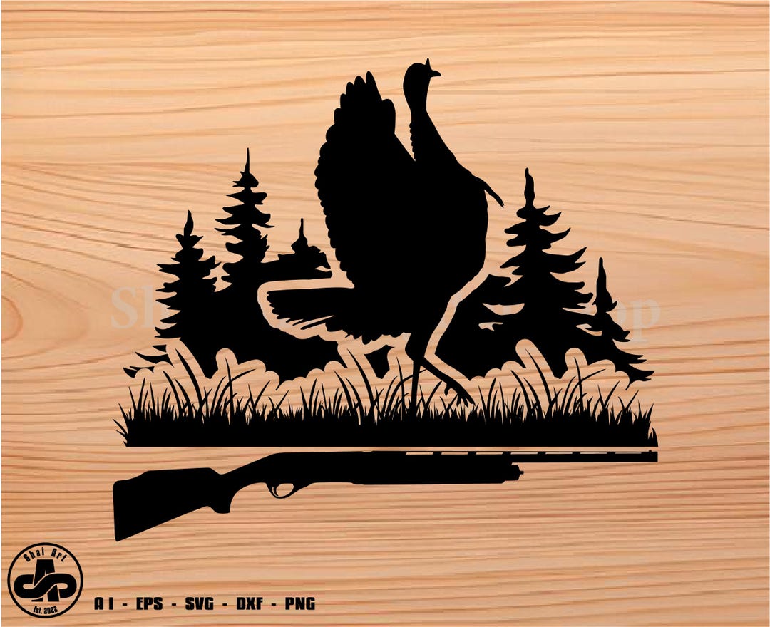 Turkey Hunting Shotgun - Turkey Svg, Hunting Svg, Turkey Hunting Svg ...