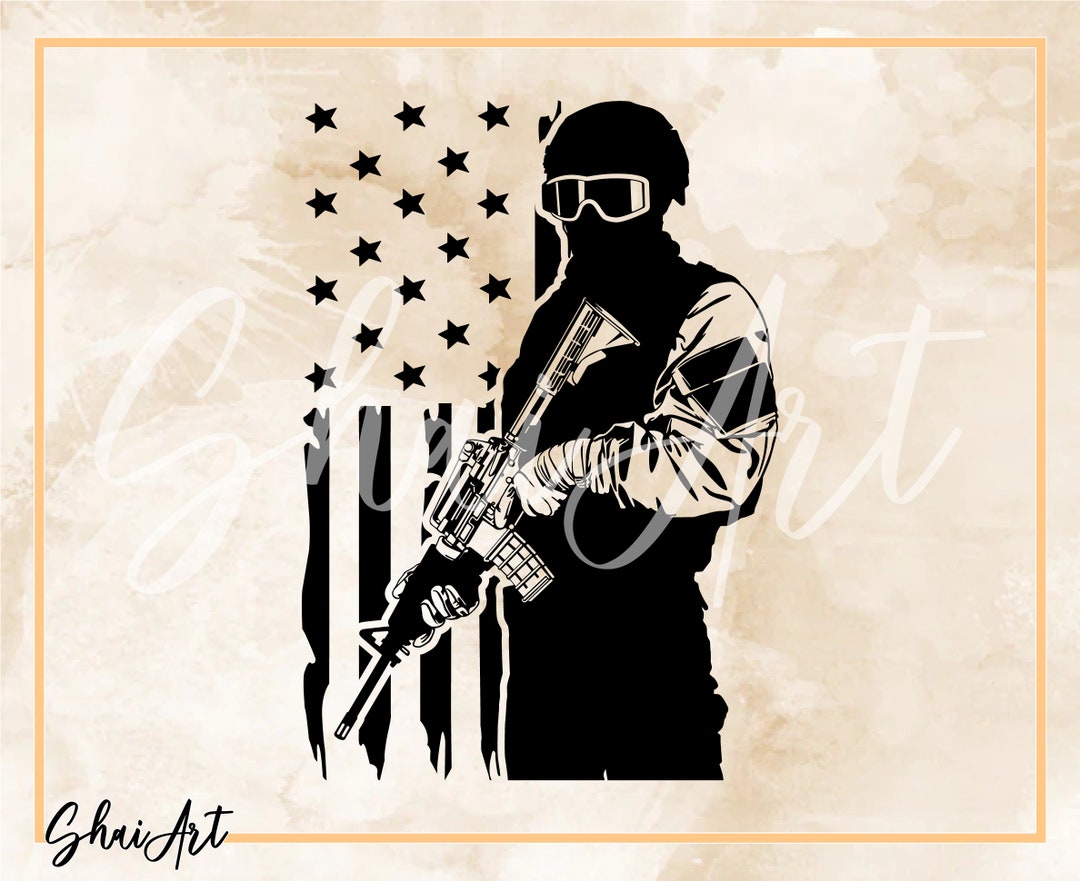 Airsoft Player US Flag Svg, Airsoft Svg, Svg, Png, Cricut, Dxf, Clipart ...