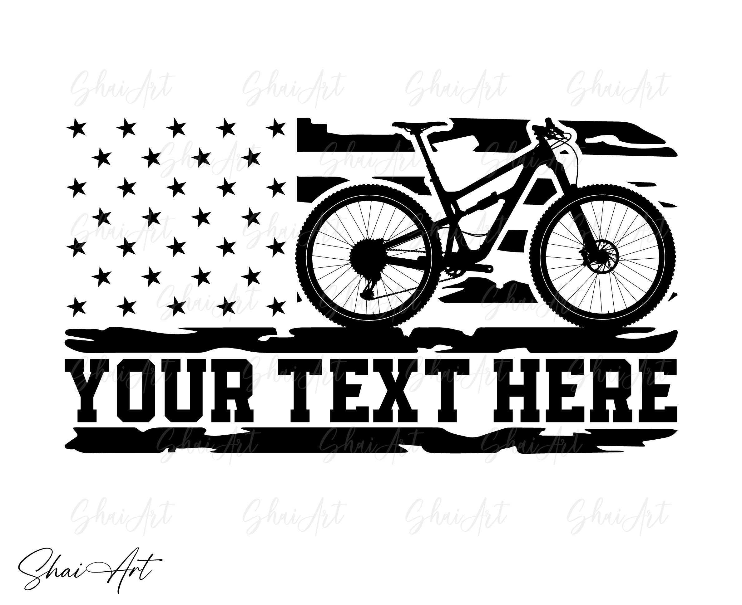 Mtb Svg, Bike Svg, Mtb Us Flag Your Text, Svg, Png, Cricut, Dxf ...