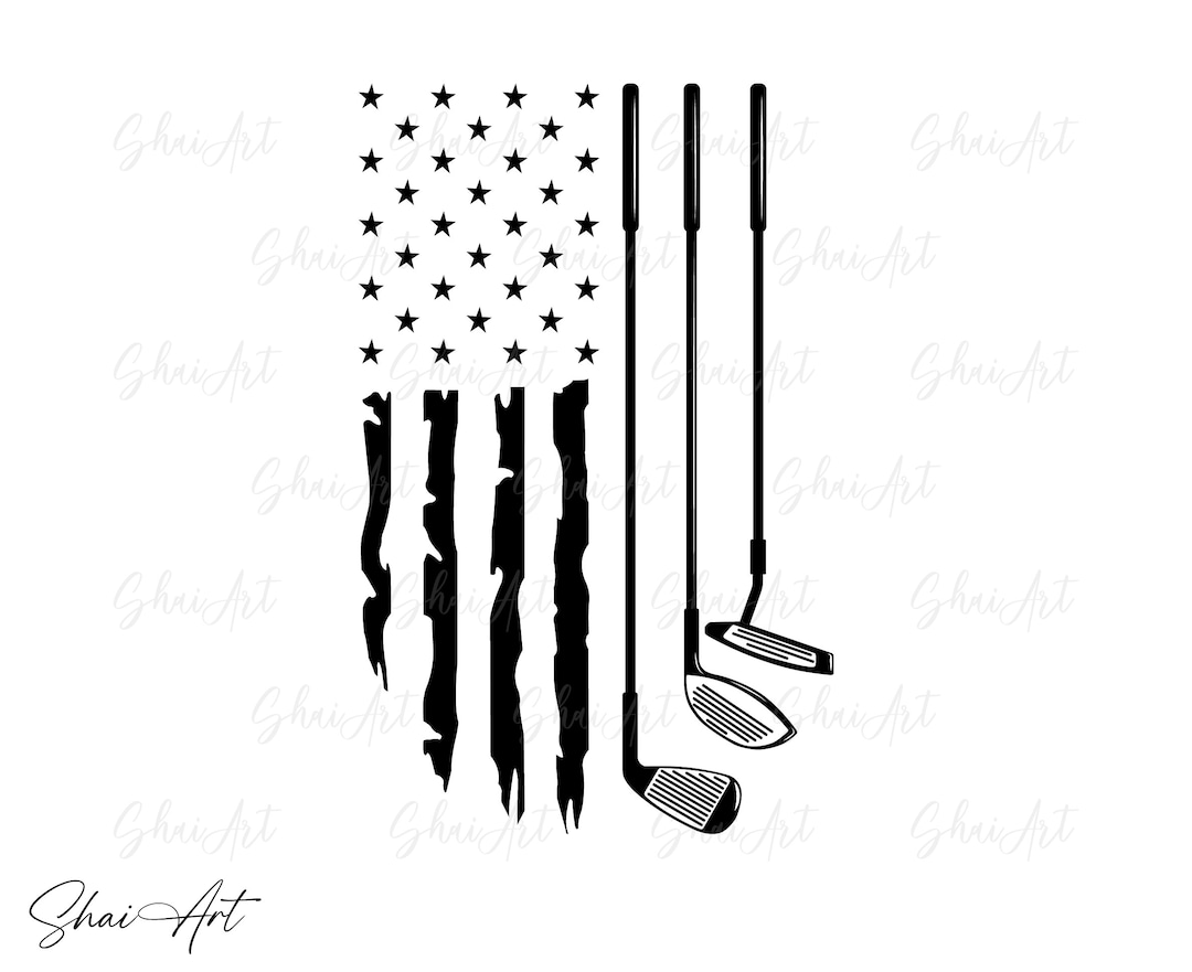 Golf Club US Flag Svg File, Golf Svg, Golfing Svg, Golfer Svg, Svg, Png ...