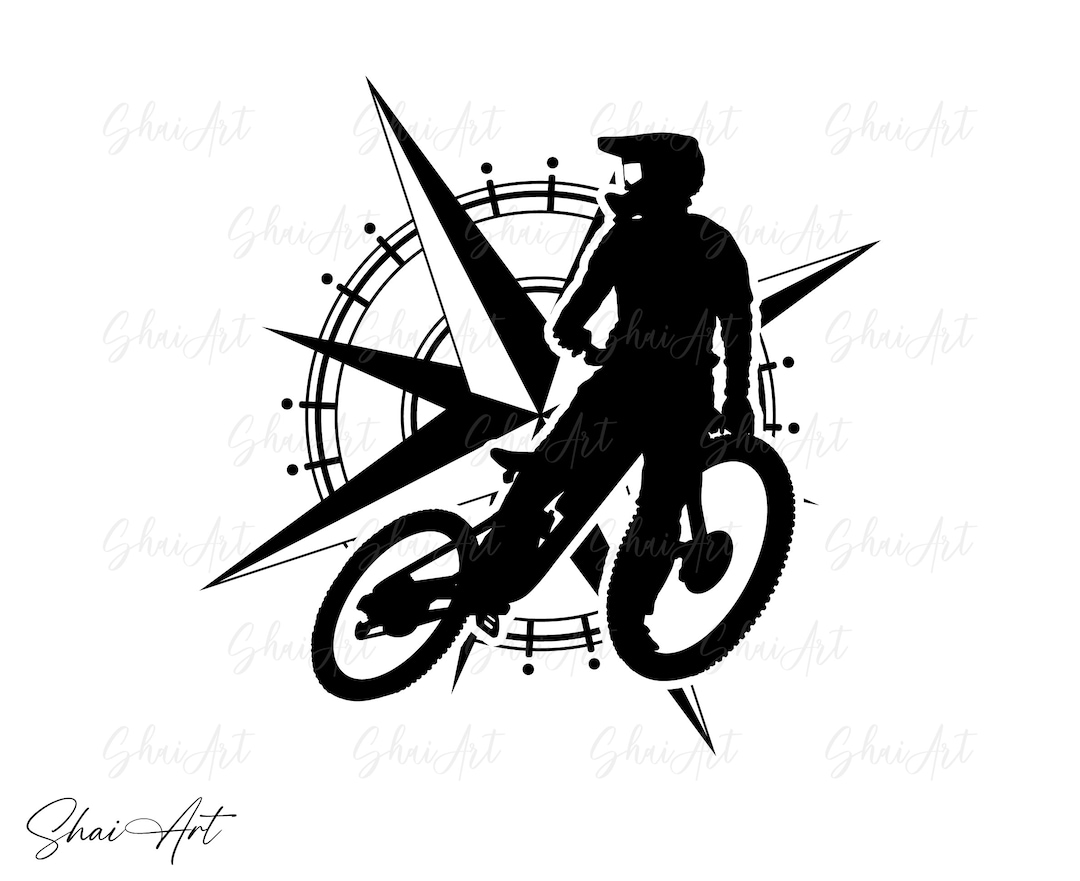 Mtb Biker Compass Svg File, Mtb Svg, Bike Svg, Biker Svg, Svg, Png ...