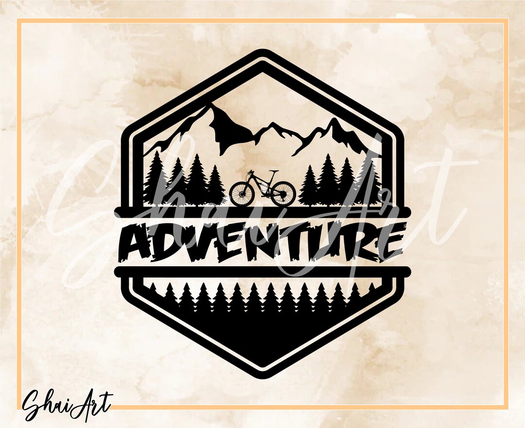 Mtb Adventure Hexagon - Mtb Svg, Bike Svg, Mountain Biker Svg, Svg, Png ...