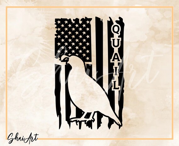 Quail Svg Quail US Flag Svg File Quail Hunting Svg Hunting | Etsy