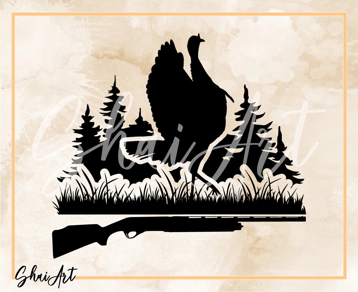 Turkey Hunting Shotgun Turkey Svg Hunting Svg Turkey - Etsy