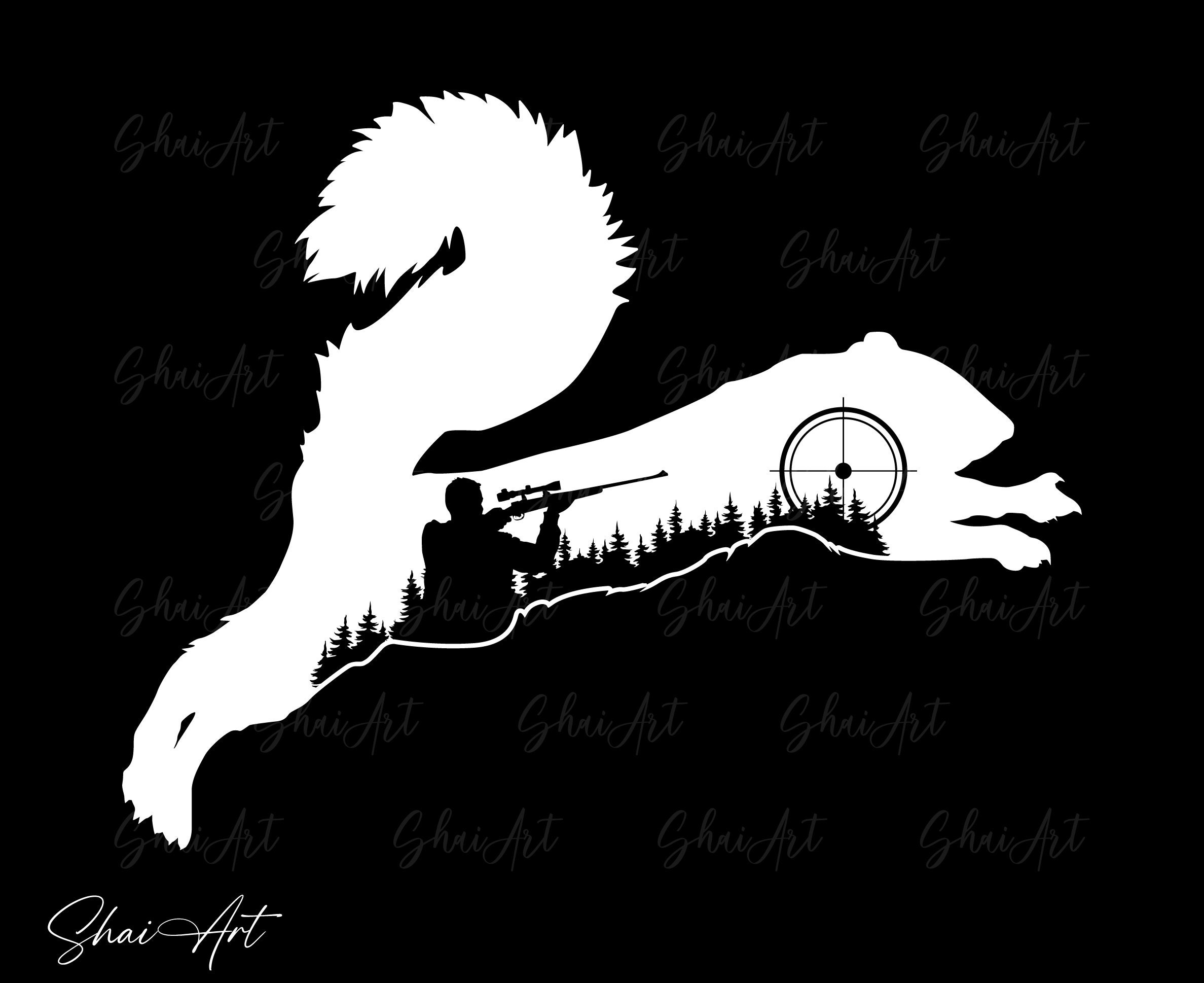 Squirrel Jumping and Hunter Svg Squirrel Svg Hunting Svg - Etsy