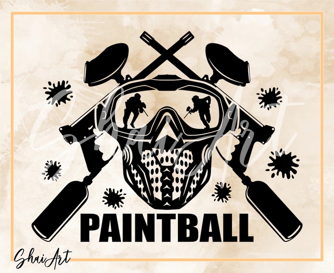 Paintball Mask and Gun Svg, Paintball Svg, Svg, Png, Cricut, Dxf ...