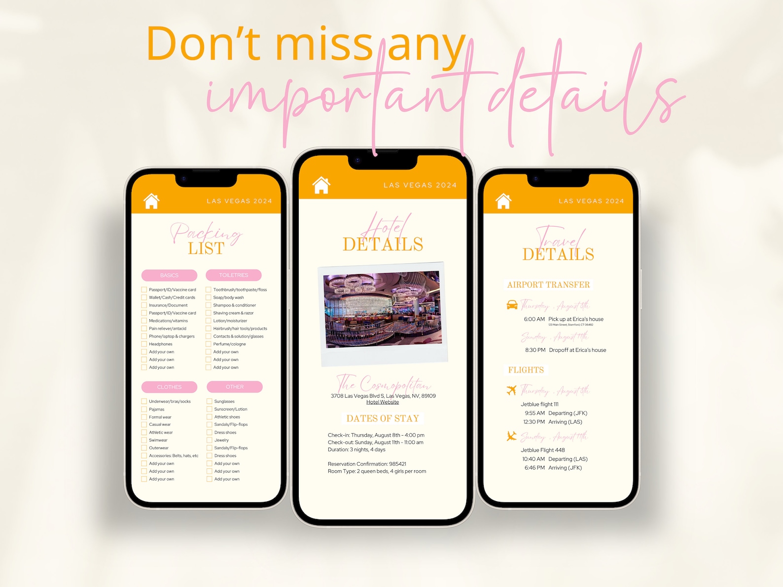Veuve Before Vows Bachelorette Digital Travel Itinerary Template ...