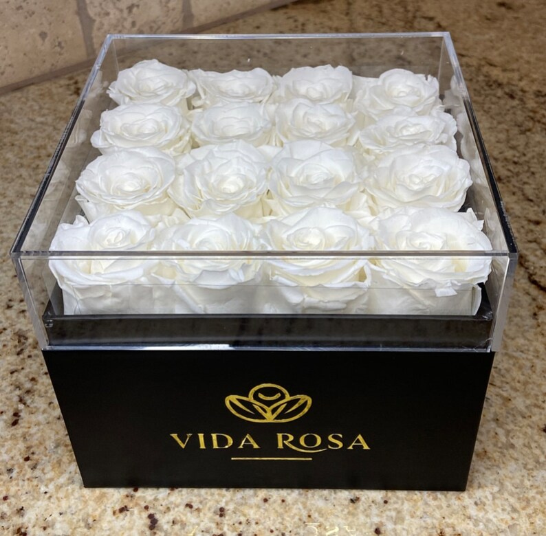 16 Rose Box Preserved Roses, Roses That Last, Roses in a Box ...