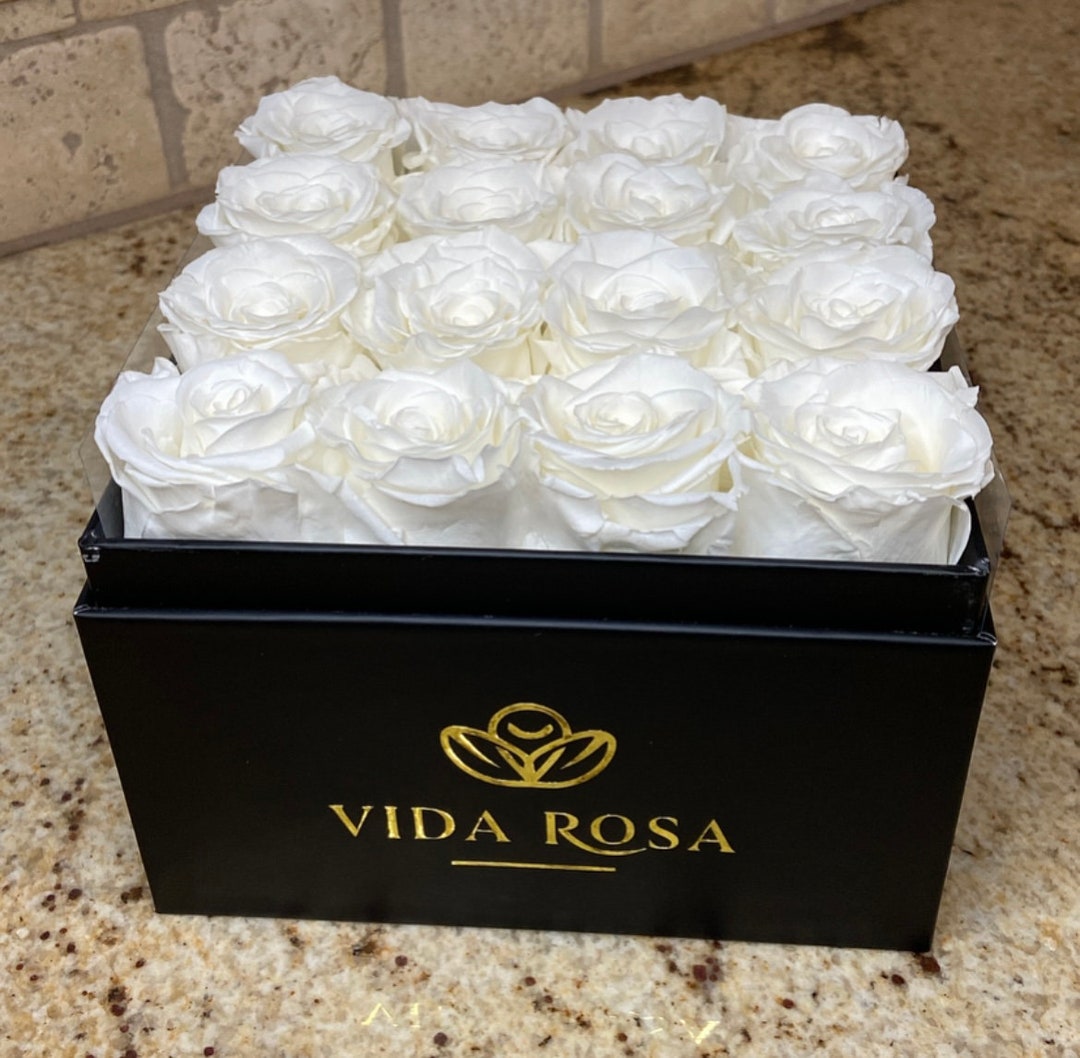 16 Rose Box Preserved Roses, Roses That Last, Roses in a Box ...