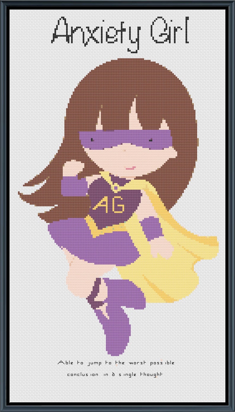 Anxiety Cross Stitch Pattern - Etsy