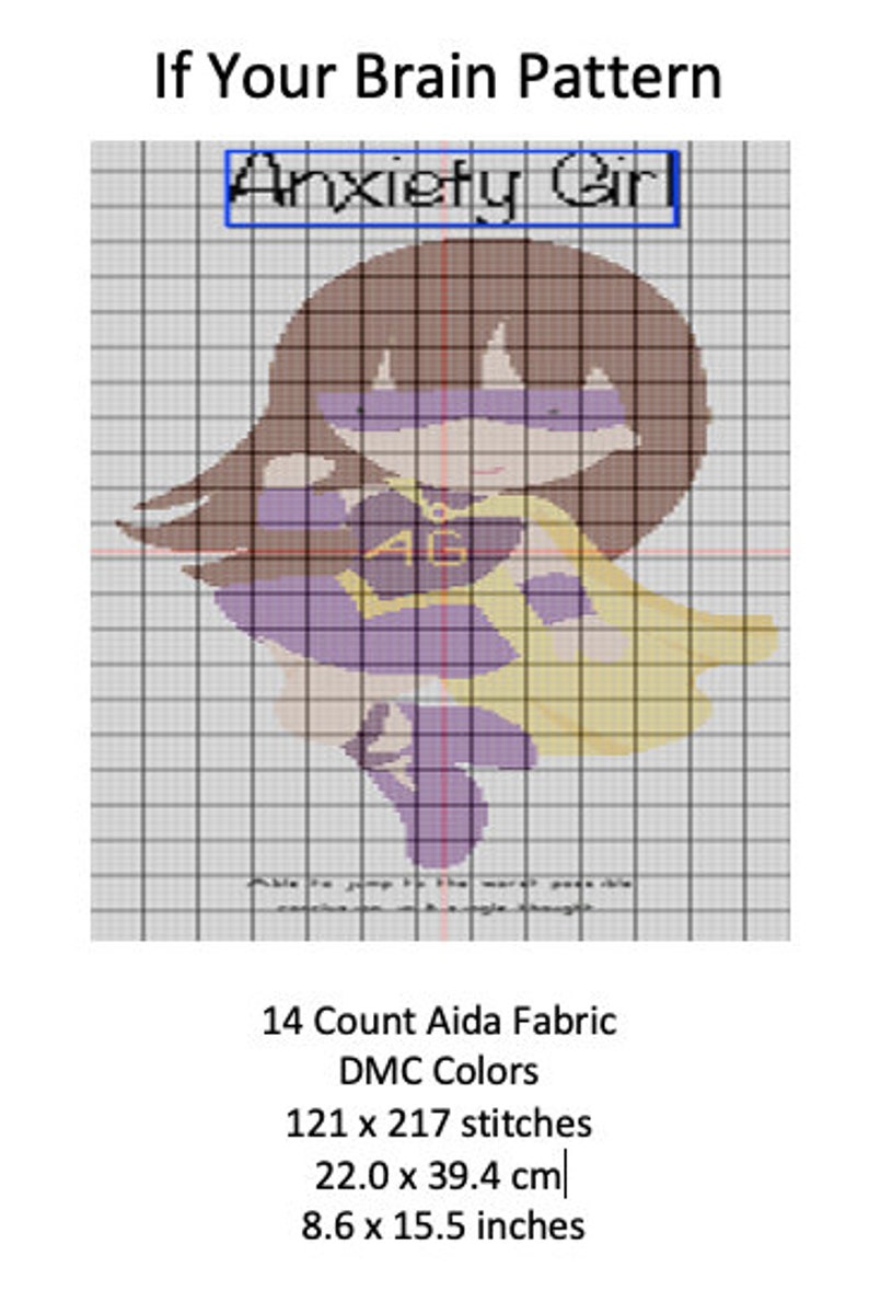 Anxiety Cross Stitch Pattern - Etsy