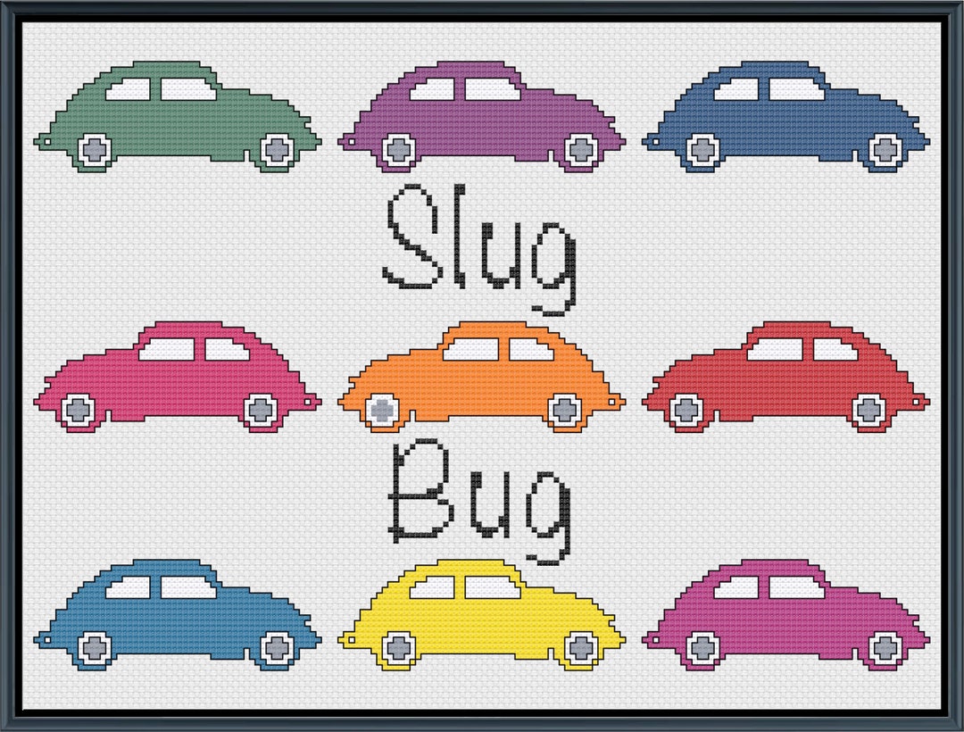 Slug Bugs Cross Stitch Pattern - Etsy