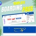 Editable Airline Dubai Boarding Pass Digital Boarding Pass - Etsy