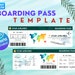 Editable Airline Digital Boarding Pass Template, Travel Pass, Air ...