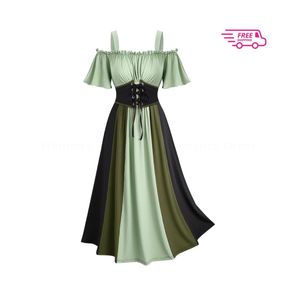Women’s Plus Size Renaissance Dress, Medieval Costume Gown, Vintage ...