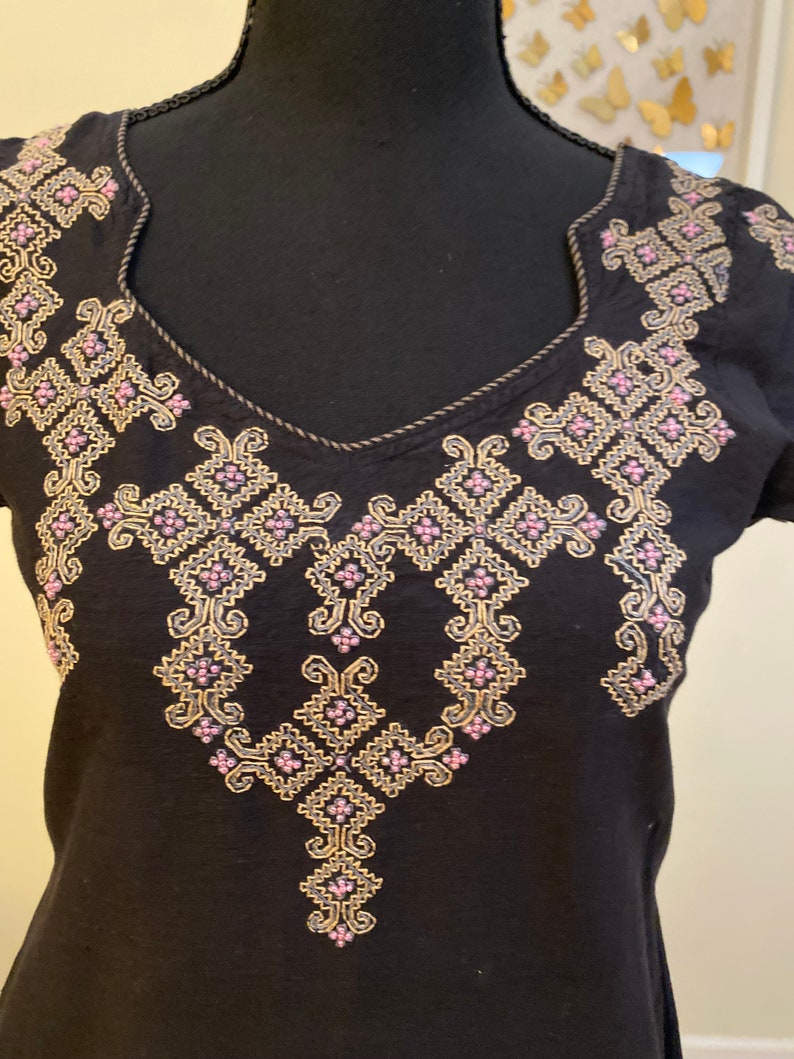 Indian Tunic - Black Color - Etsy
