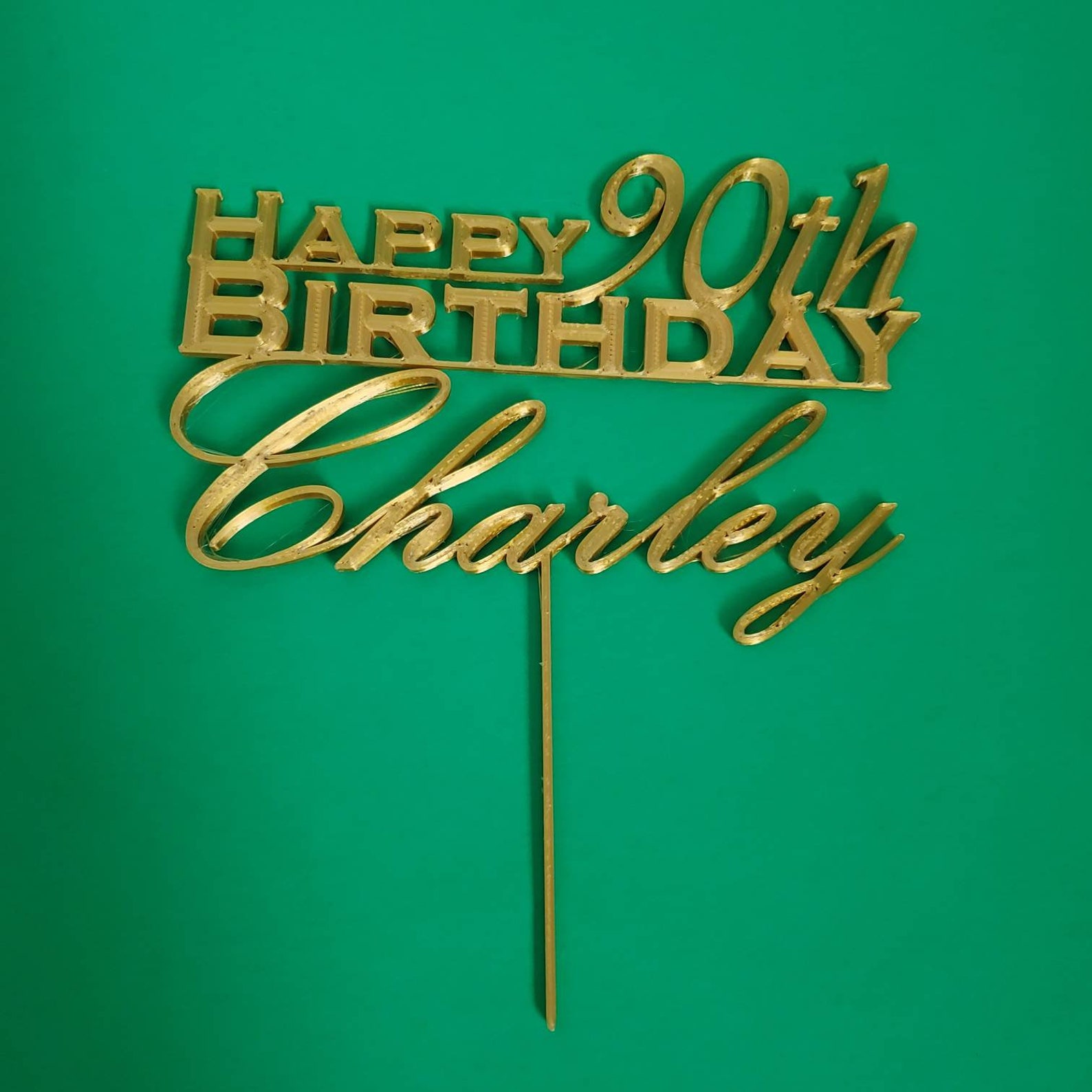 Customizable 3d Printed Cake Topper Etsy
