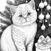 5 Page Downloadable, Printable Coloring PDF: Holiday Christmas Kitty ...