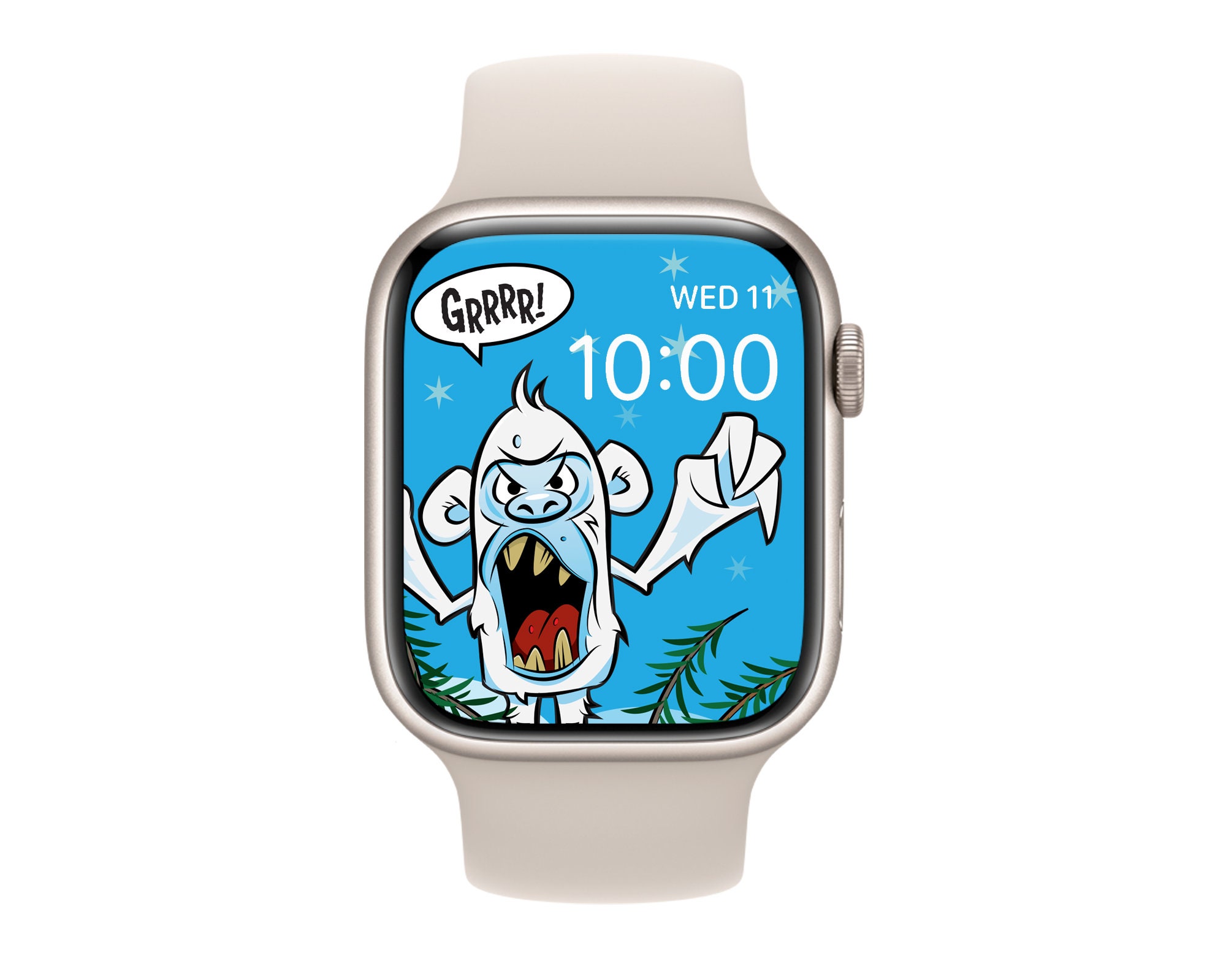 Yeti Apple Watch Face Wallpaper Design - Xmas - Cute - Monster ...