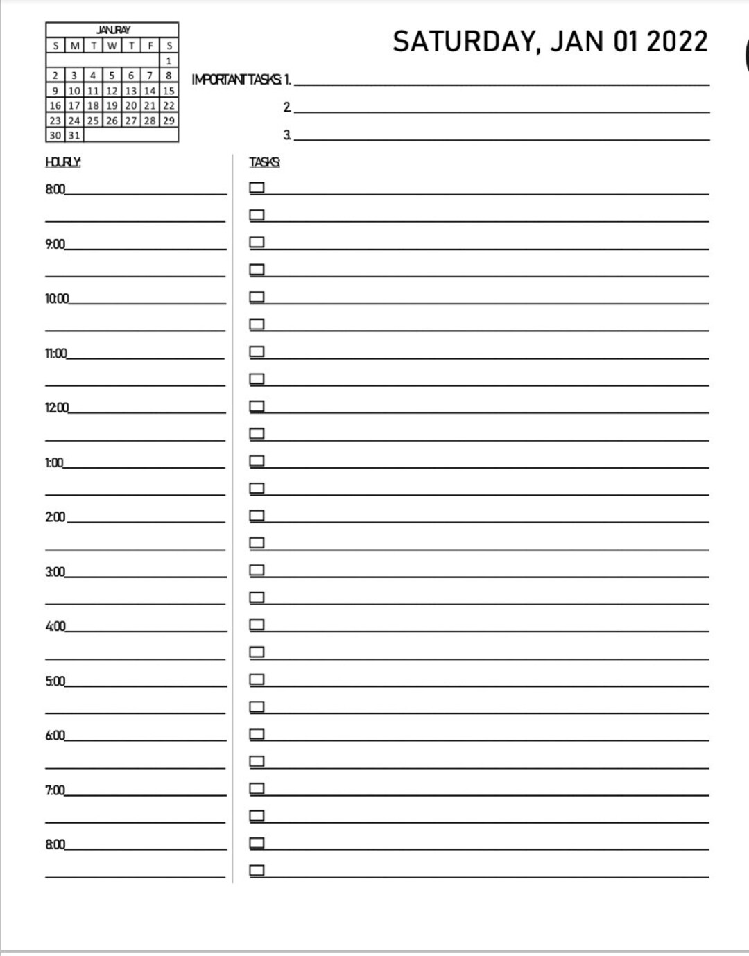 2022 Daily Planner - Etsy