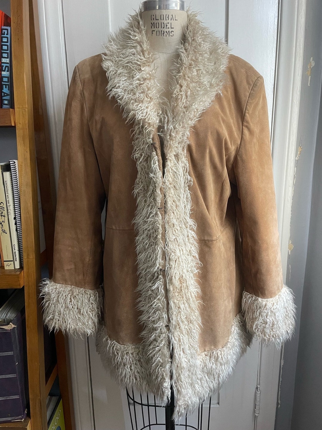 Vintage Brown Suede & Faux Shearling Almost Famous Penny Lane Jacket ...