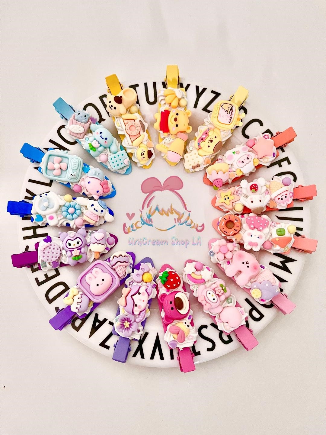 Cute Colorful Decoden Hair Clips Kawaii Charms Cream Deco - Etsy