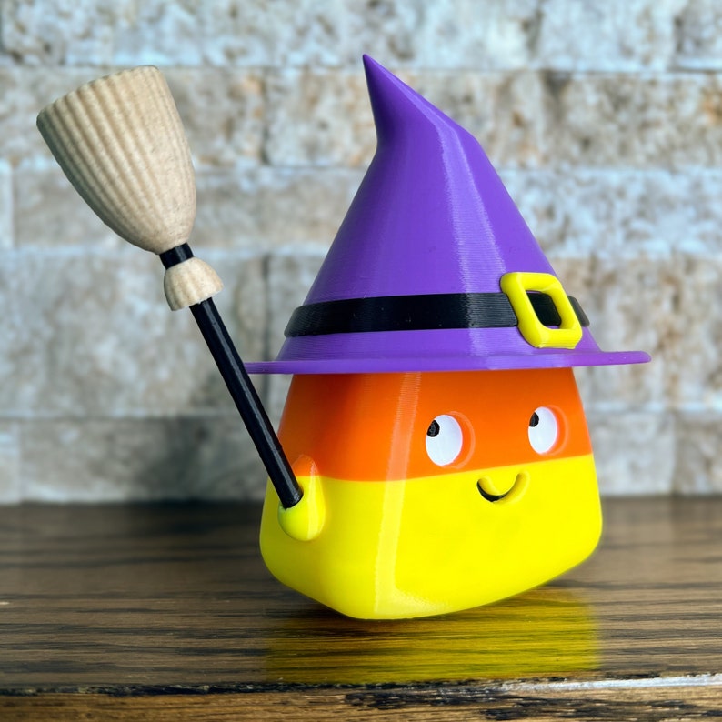 Witch Candy Corn Character Figurine Halloween Decoration - Etsy