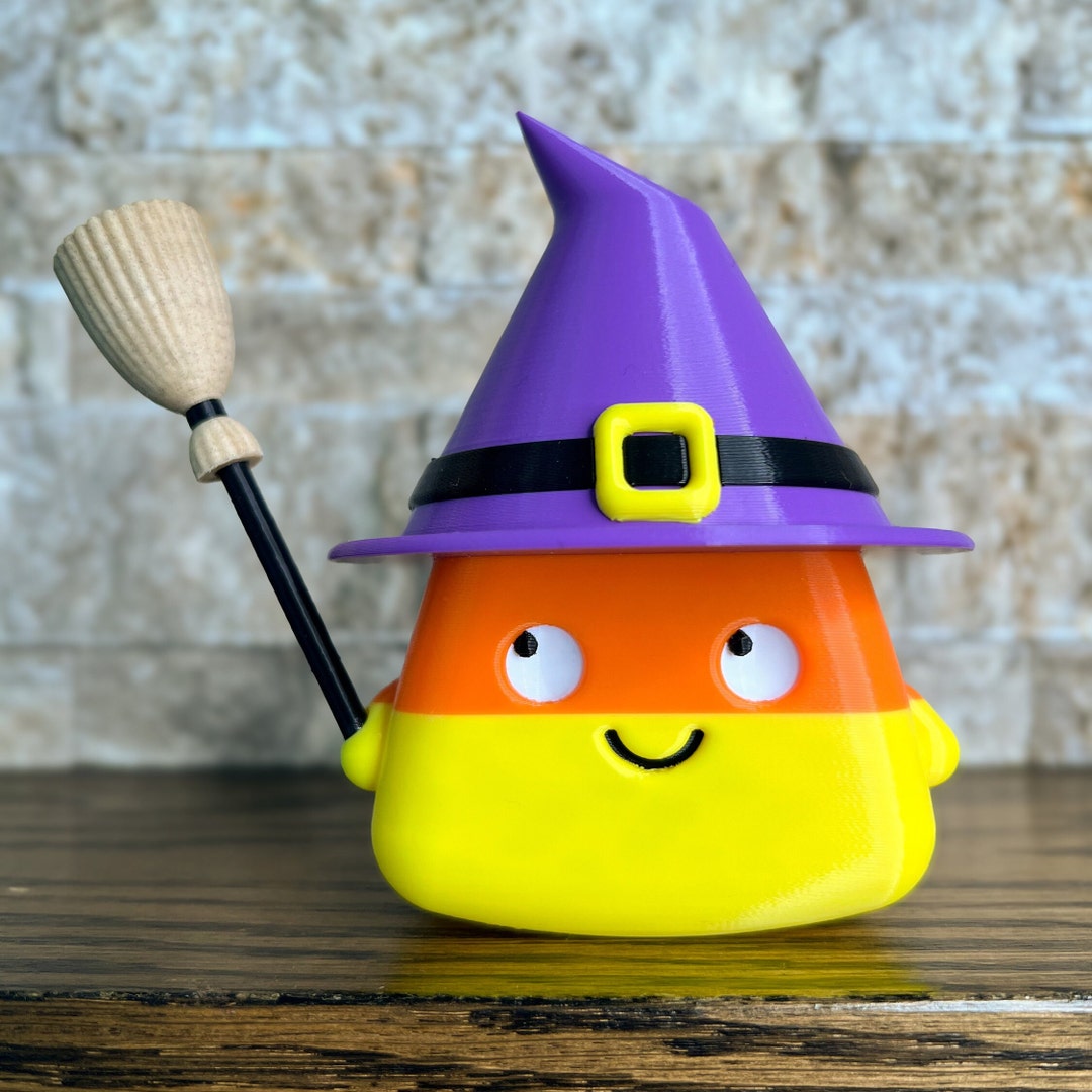 Witch Candy Corn Character Figurine Halloween Decoration - Etsy