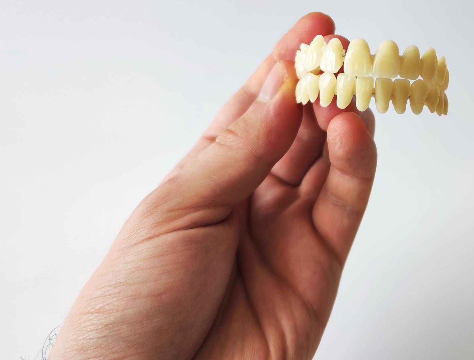 Realistic False Teeth - Full Set of Teeth Denture False Teeth 28 Tooth ...