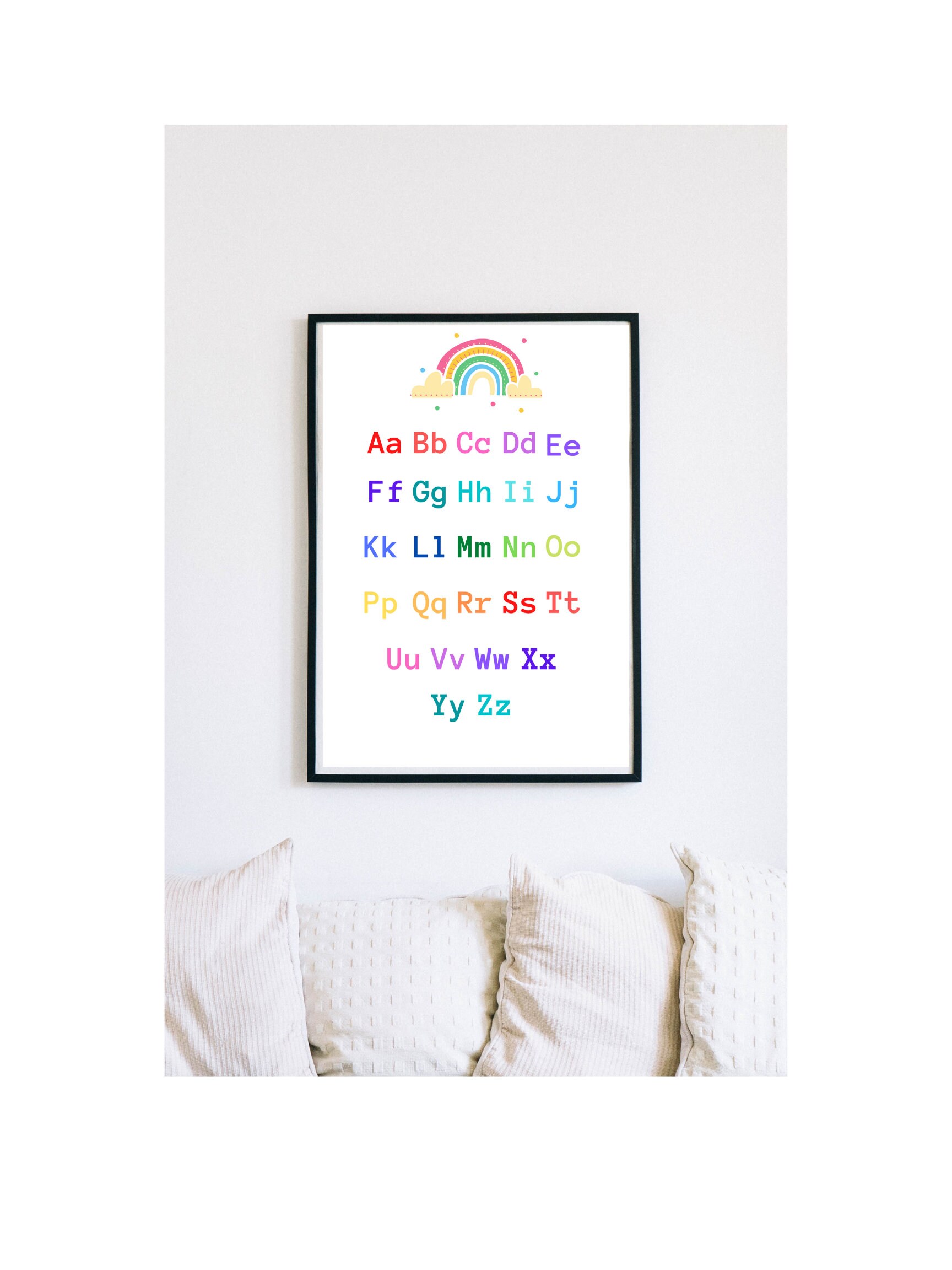 Alphabet Rainbow Digital Poster Download | Nursery or Playroom Decor ...