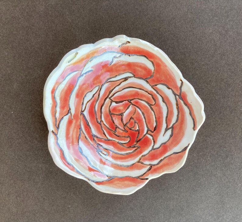 Ceramic Flower Shaped Small Plates - Etsy