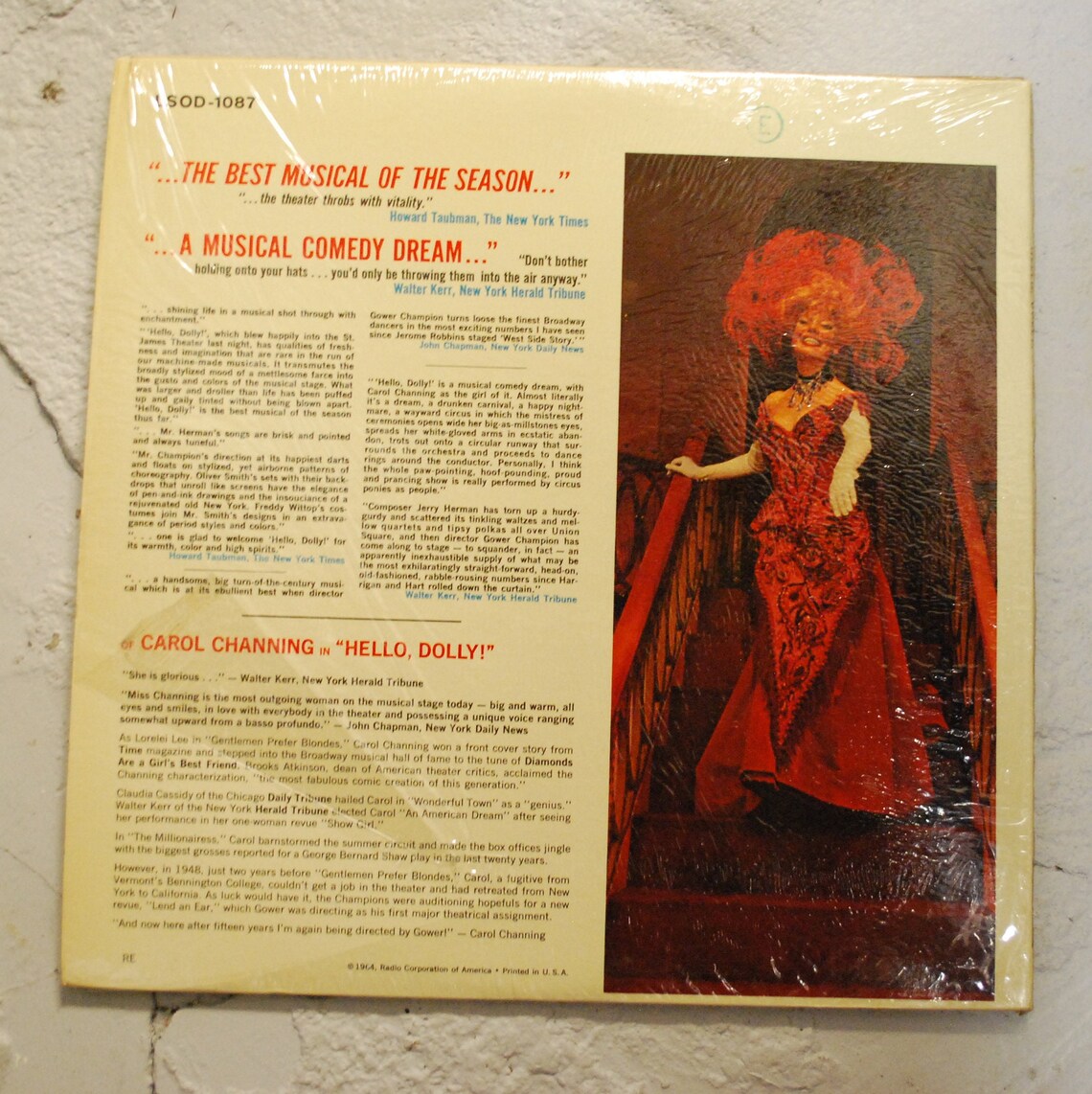 Hello Dolly Original Broadway Cast Recording - Etsy