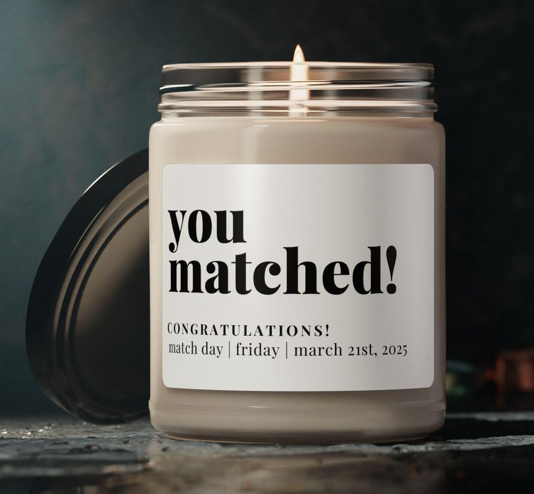 Match Day 2025 Candle Match Day Gift Resident Gift Medical Student Gift ...