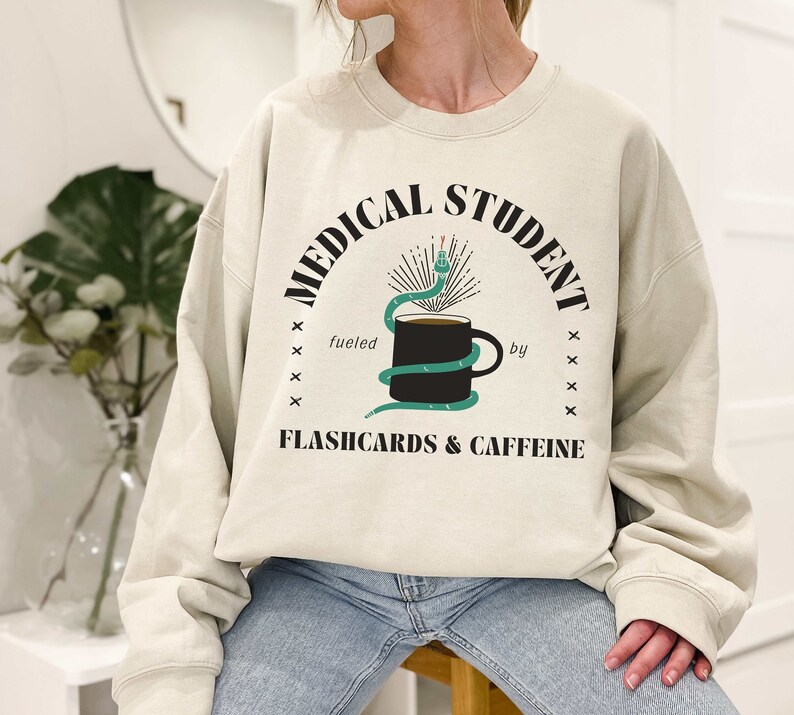 Medical Student Sweatshirt Med School Gift Medical Student Gift White ...