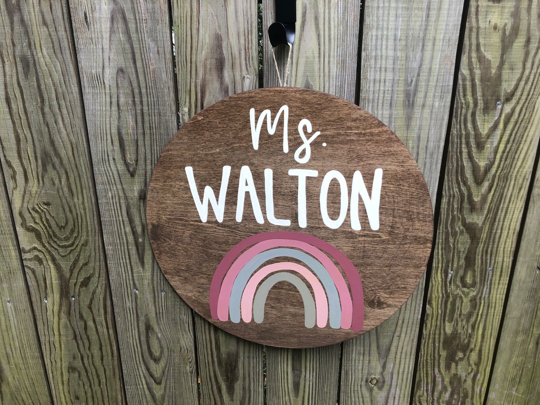Boho Rainbow Door Hanger, Rainbow Door Hanger, School Door Hanger ...