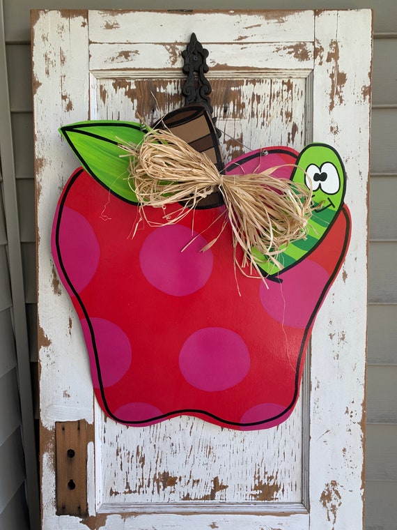 Personalized Apple Door Hanger School Door Hanger Teacher - Etsy