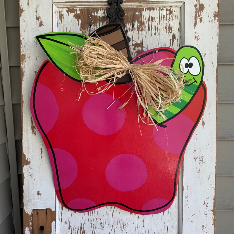 Apple Door Hanger - Etsy