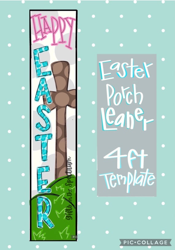 Easter Cross Porch Leaner Template 4 Foot Tall Downloadable | Etsy