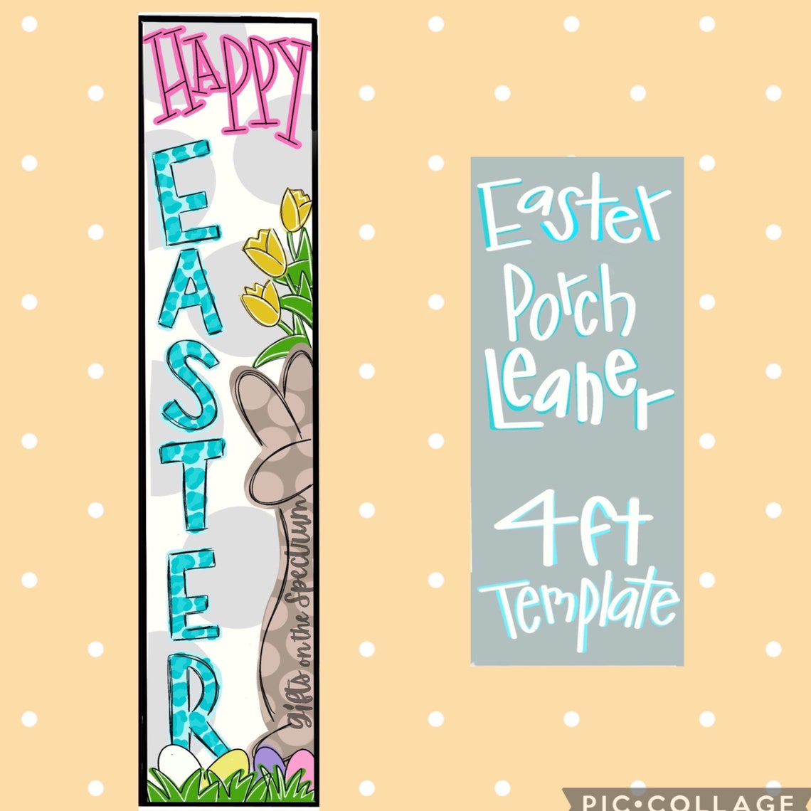 Easter Bunny Porch Leaner Template 4 Foot Tall Downloadable | Etsy