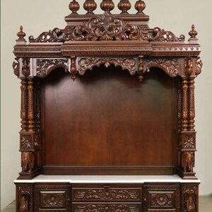 72" Handcrafted Wooden Temple Made With Pure Teakwood Antique Finish ...
