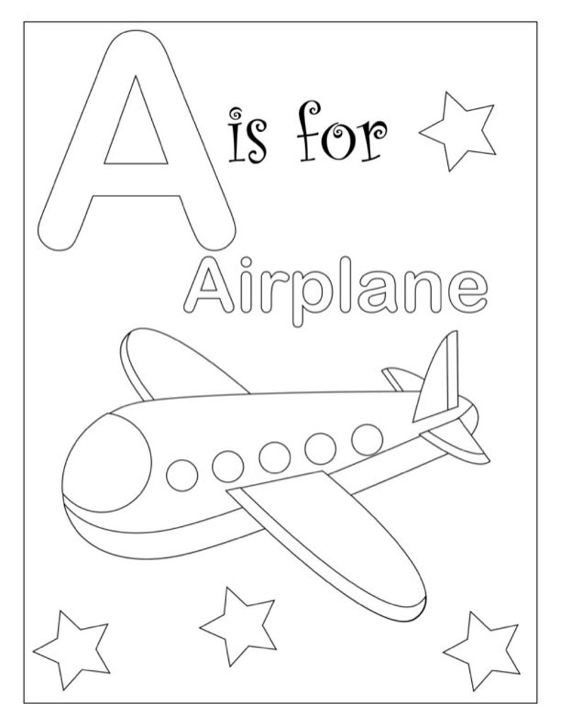 26 Printable Alphabet Coloring Pages Instant Download ABC - Etsy