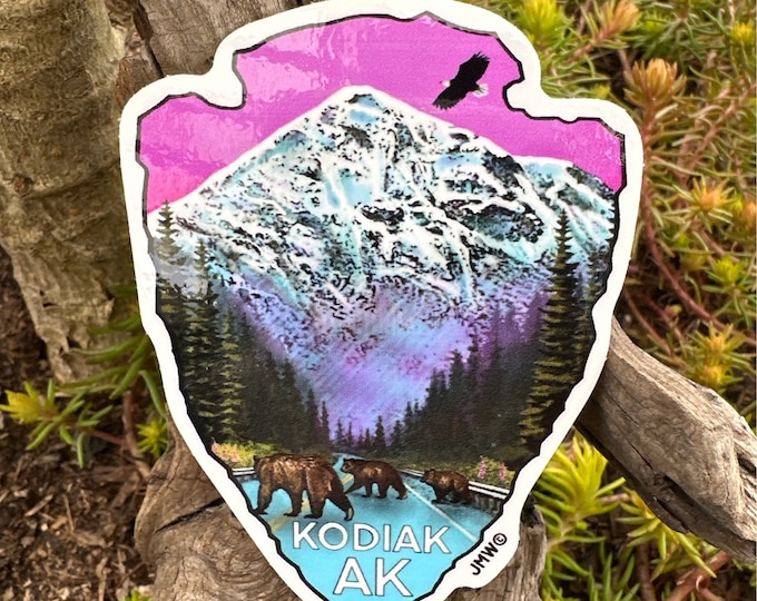 Kodiak Alaska Vinyl Sticker: Barometer Mountain Landscape - Etsy
