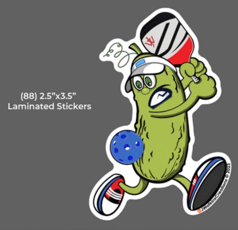 Pickleball Player; 3.5 in Sticker - Etsy