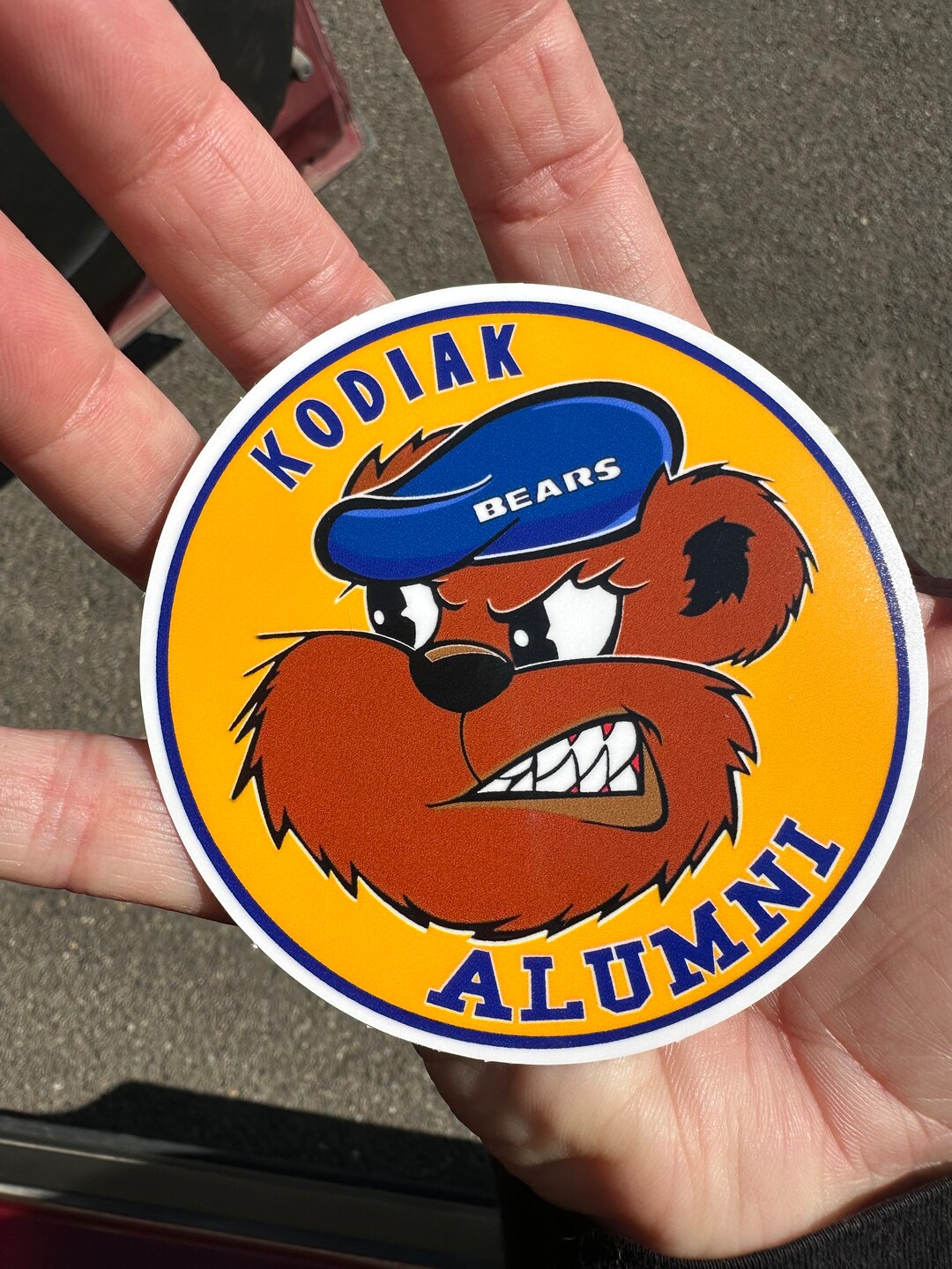 Kodiak High School Alumni, Classic Mascot, Sticker. - Etsy