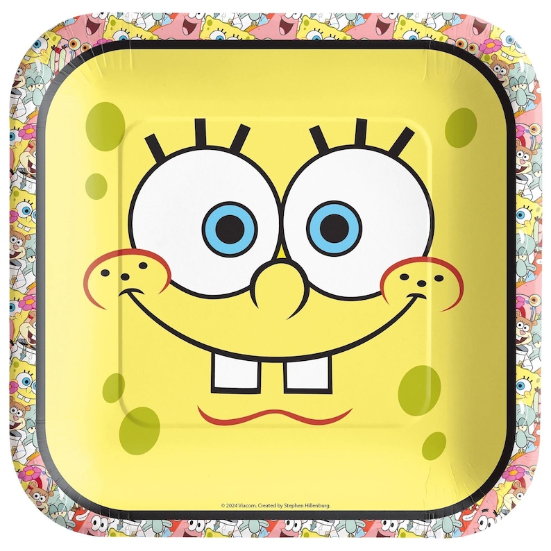Spongebob Squarepants Birthday Plates - Etsy