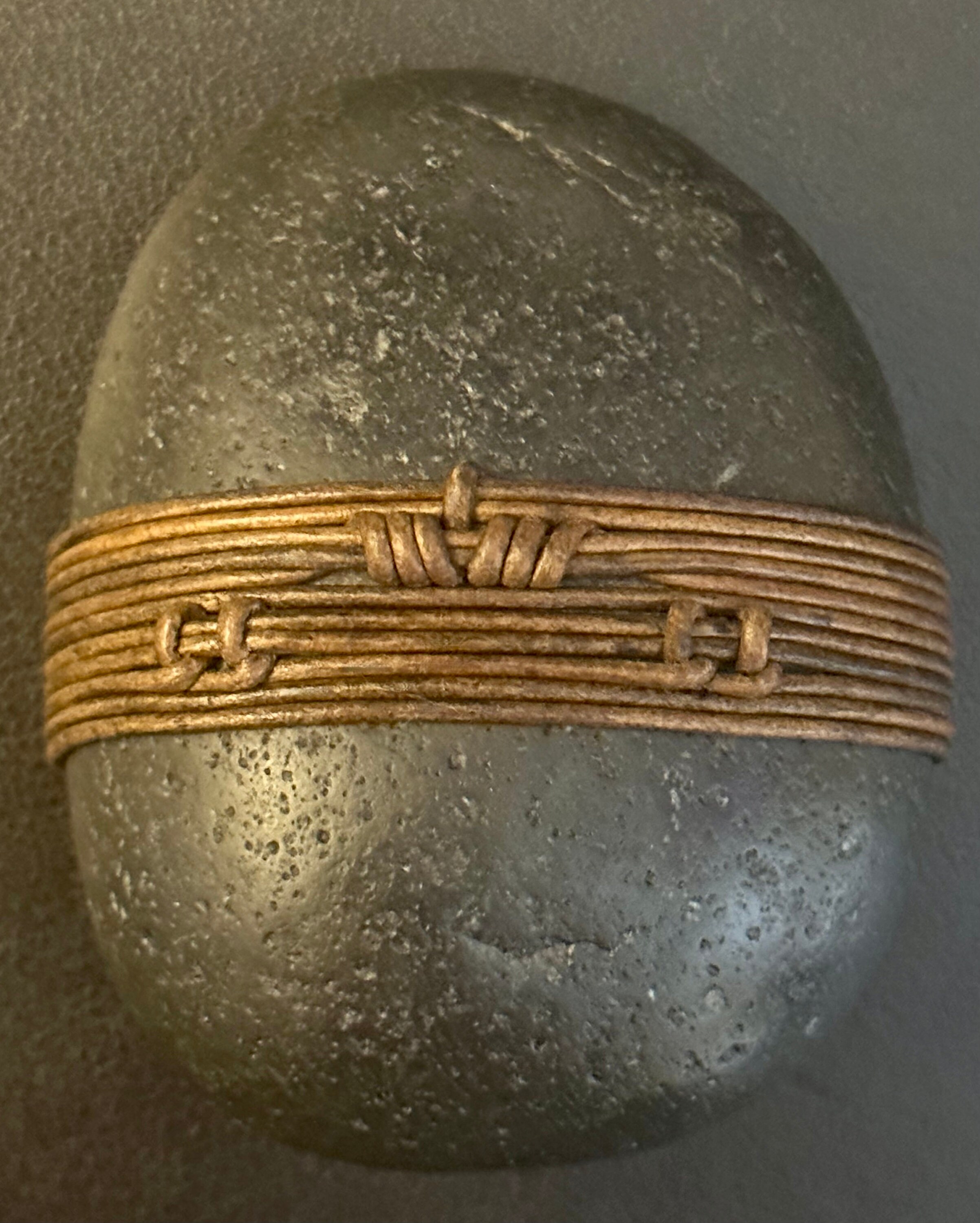 Leather-wrapped Centering Stone, Zen Rock, Meditation Stone, Unique ...